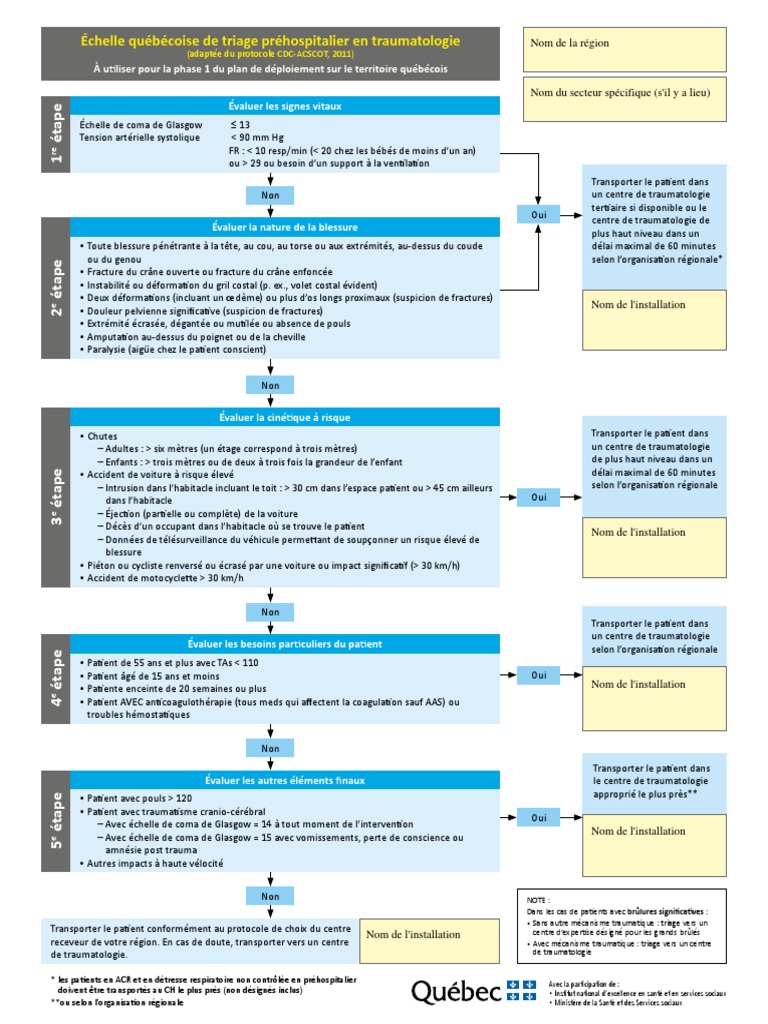 Algorithme TRAUMA PDF | Traumatisme crânien | Maladies et troubles