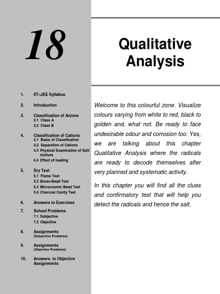 Qualitative Analysis Final | PDF | Hydroxide | Dissociation (Chemistry)