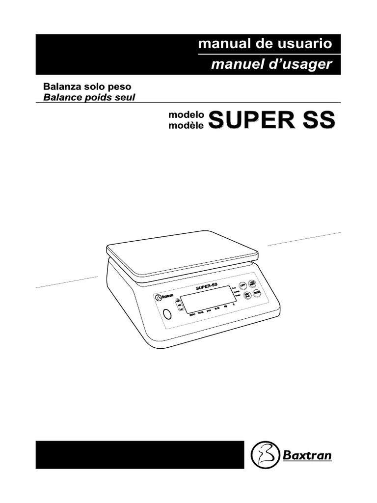 SS Baxtran Manuel | PDF | Balanza | Cantidades fisicas