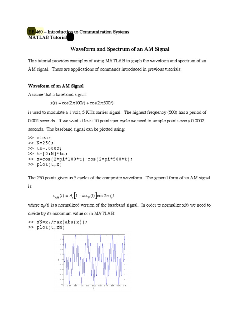 Tutorial 1assig4 | PDF | Modulation | Spectral Density