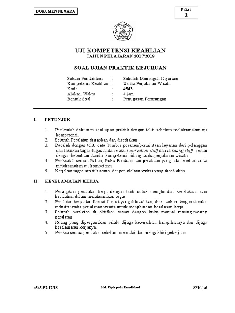 4543 P2 SPK Usaha Perjalanan Wisata 1 | PDF