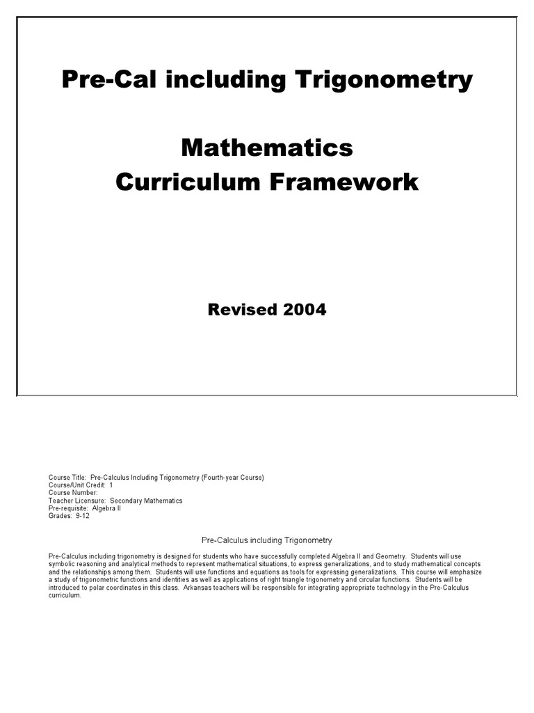 Pre Calculus | PDF | Trigonometric Functions | Precalculus