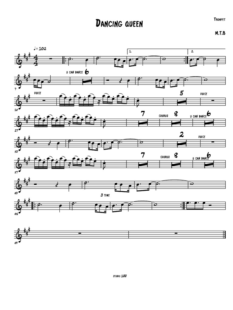 Dancing Queen Trumpet | PDF | Cuivres (musique) | Aérophones