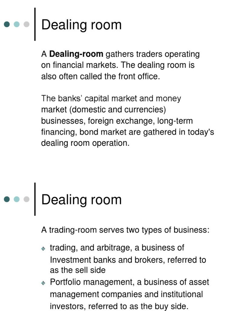 Understanding Dealing Room Operations | PDF | Foreign Exchange Market ...
