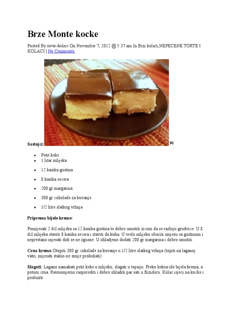 Brze Monte Kocke | PDF