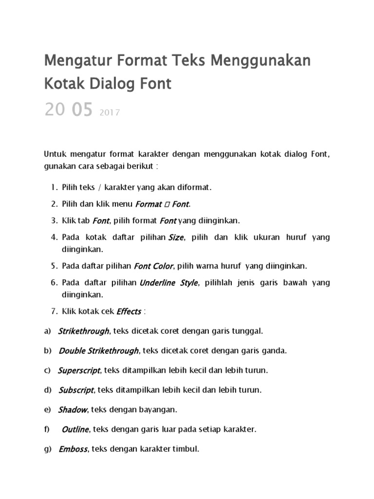 Mengatur Format Teks di Word | PDF