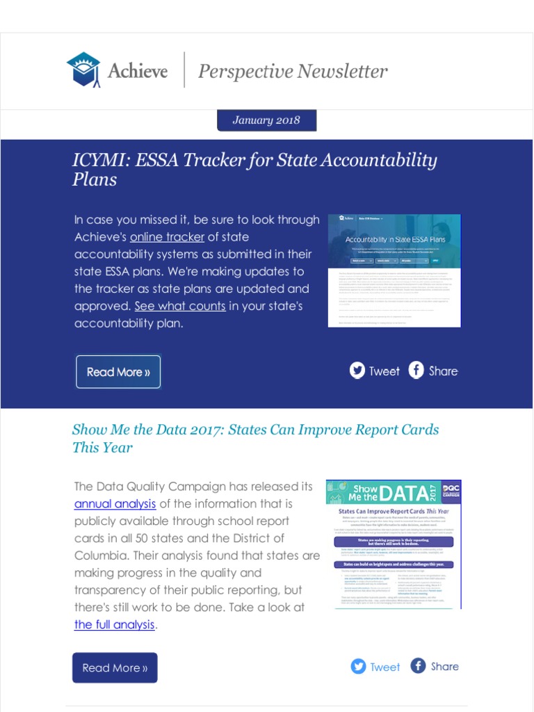 ICYMI: ESSA Tracker For State Accountability Plans: Show Me The Data ...