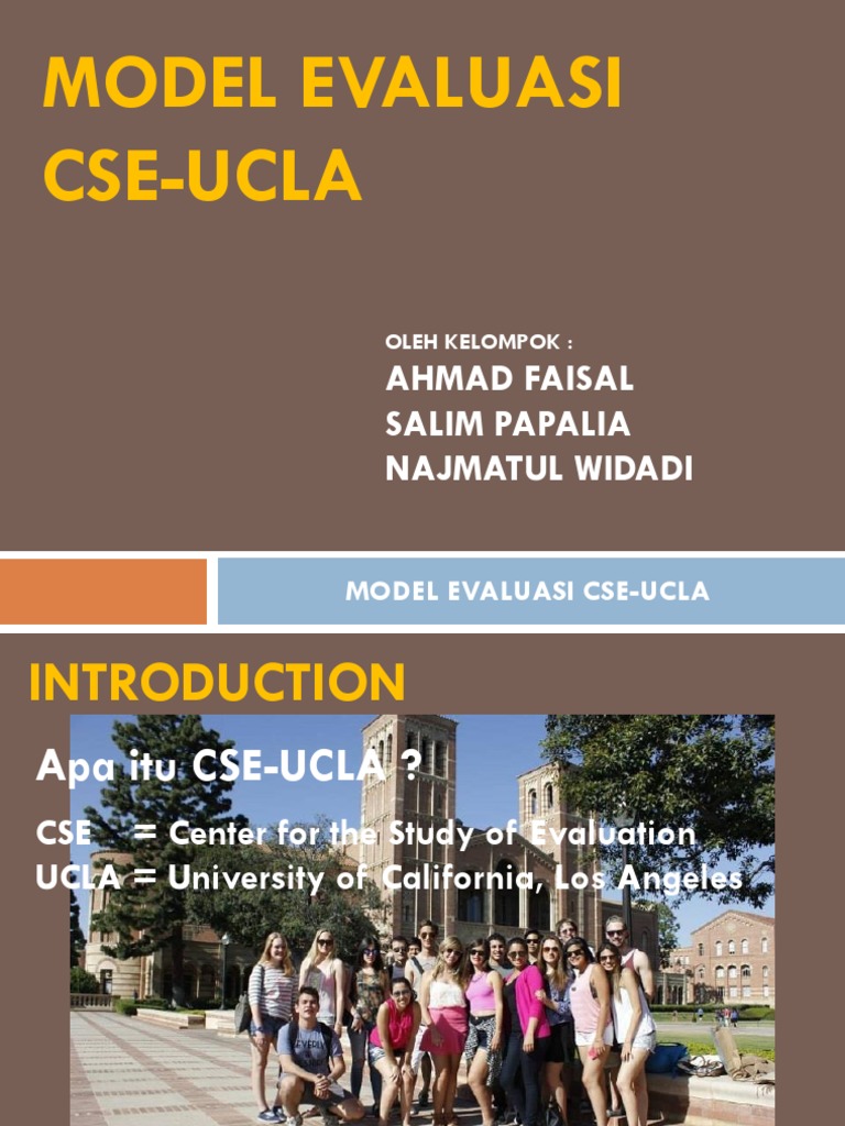 Model Evaluasi Program Cse-Ucla | PDF | Karier & Perkembangan | Komputer