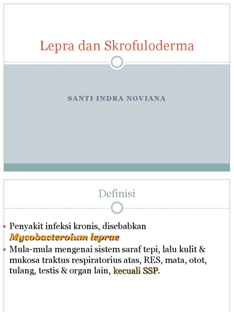 Lepra Dan Skrofuloderma | PDF