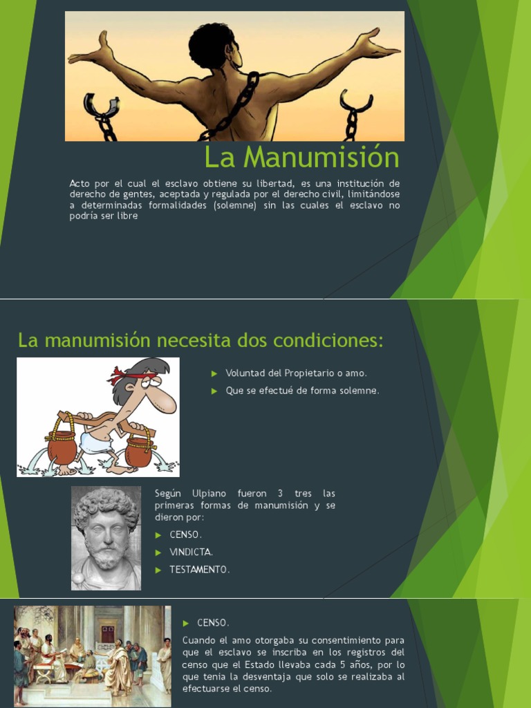 La Manumisión | PDF | Esclavitud | Roma antigua