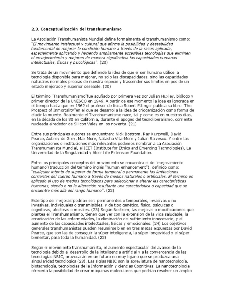 Transhumanism o | PDF | Transhumanismo | Aparición