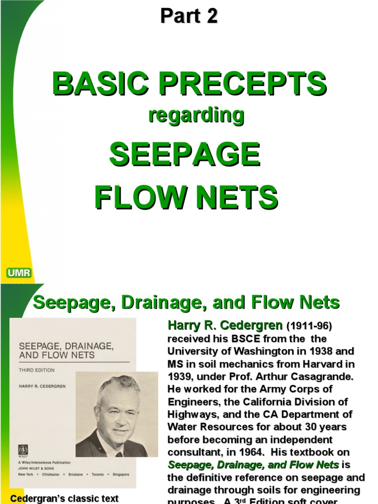 Cedergren's classic text on seepage flow nets | PDF | Soil Mechanics ...