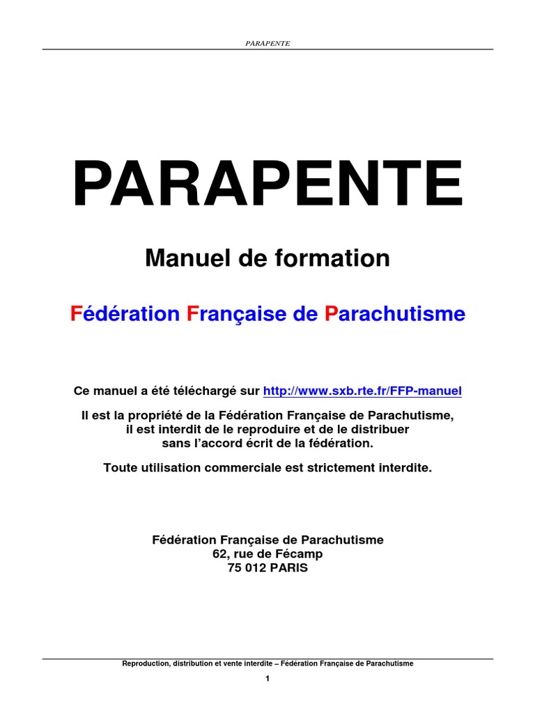 Manuel de Formation Parapente PDF | PDF | Plaie | Météorologie