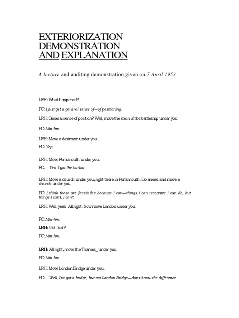 5304C07 Admiration 16 Exteriorization Demonstration and Explanation ...