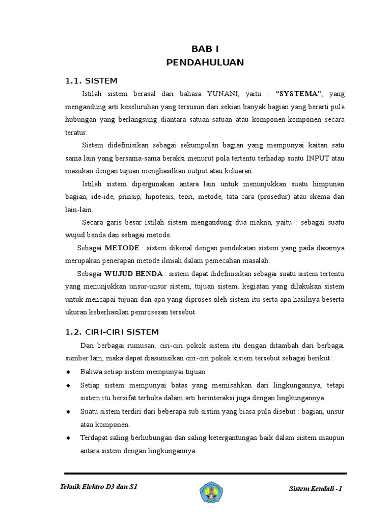 Sistem Kendali dan Sinyal Impuls | PDF