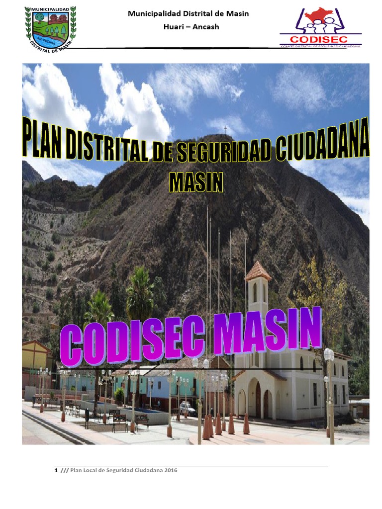 Plan Local Codisec - Masin | PDF | Policía | Seguridad