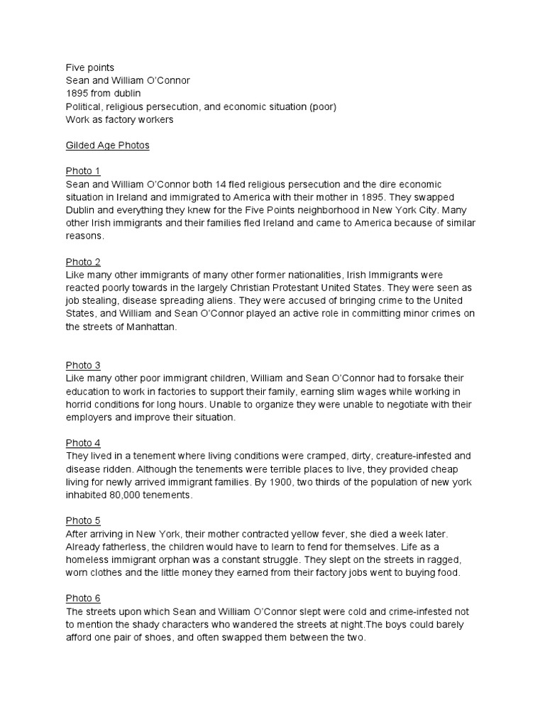 Gilded Age Script | PDF | Immigration