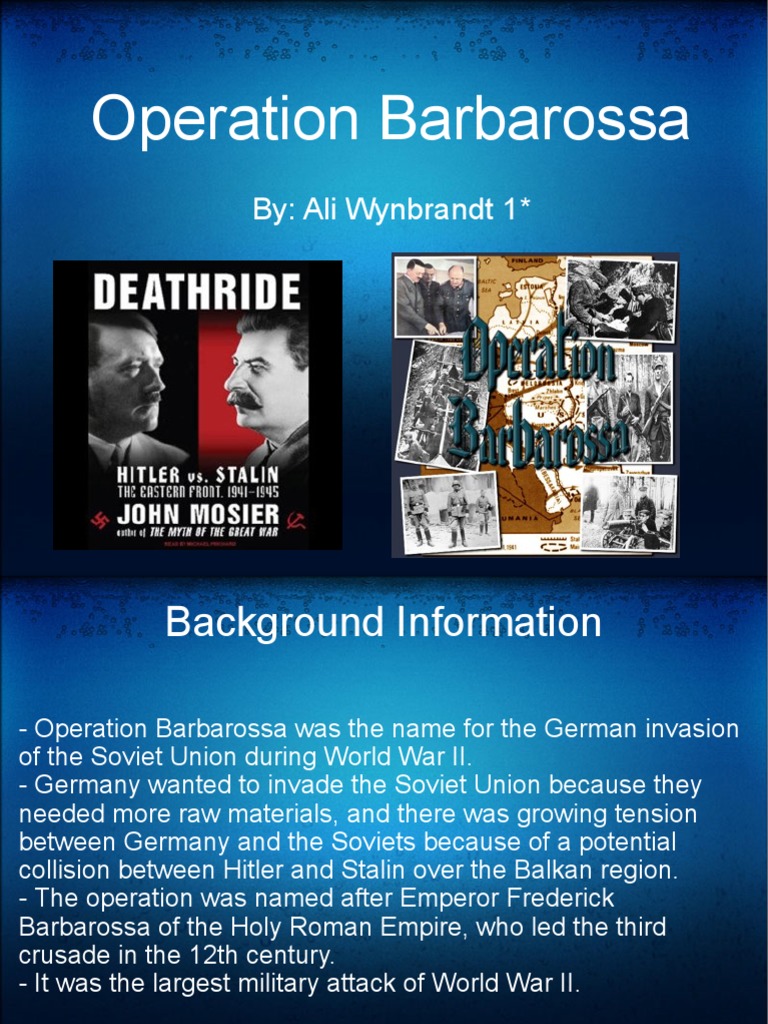 Operationbarbarossaaliwynbrandt1 110202180422 Phpapp02 | PDF ...