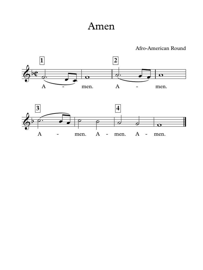 Amen - Full Score | PDF