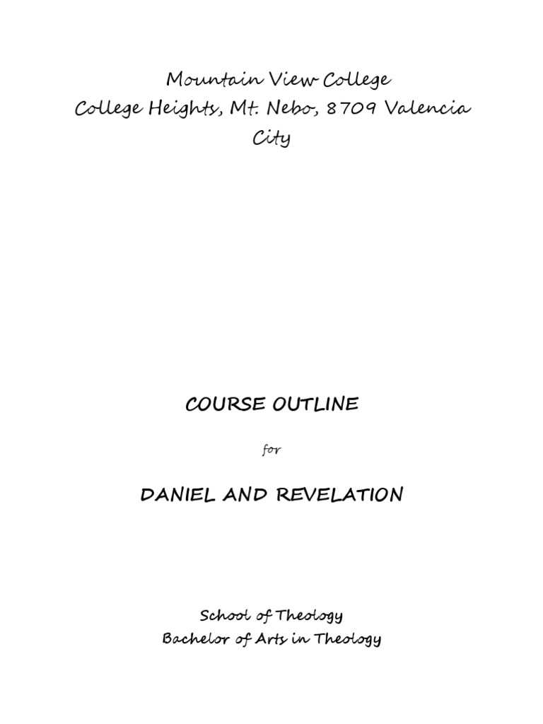 Daniel and Revelation Course Outline - WPD | PDF | Test (Assessment ...