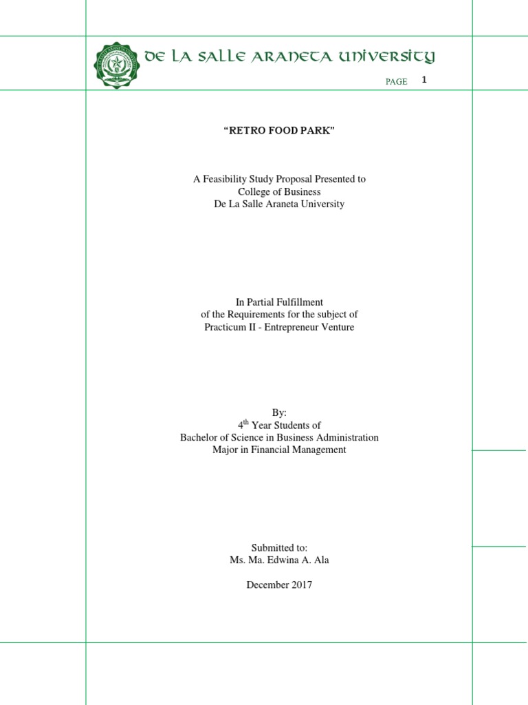 Retro Food Park Manuscript Finalllllll Waaaaah Push | PDF | Sales ...