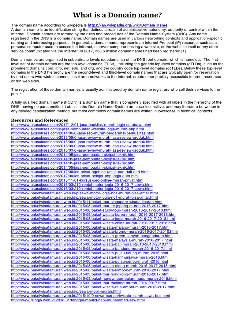 What Is A Domain Name | PDF | Domain Name | Networking Standards