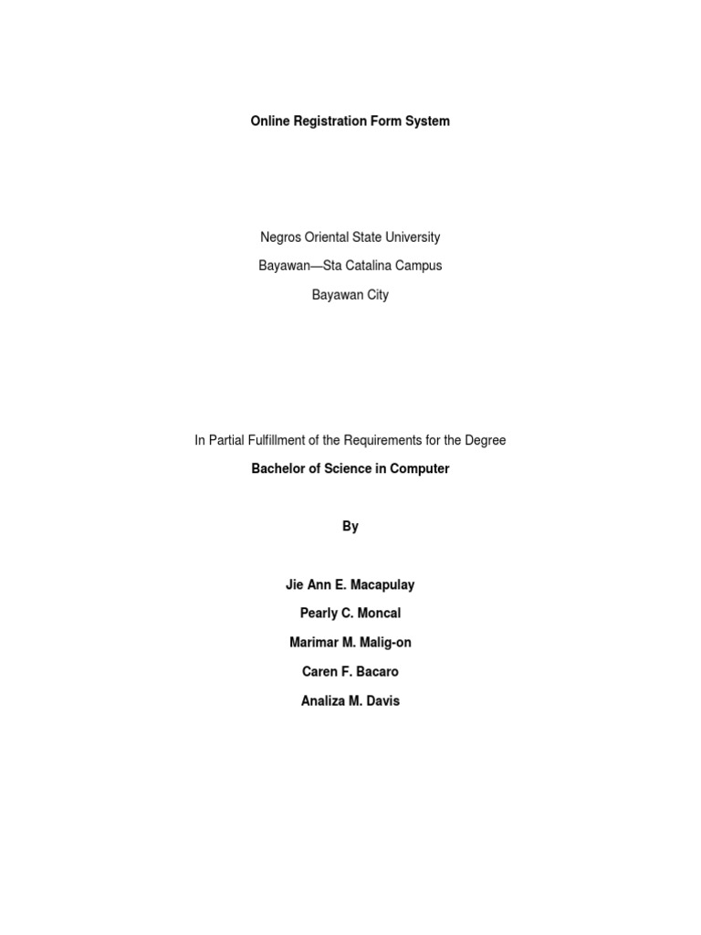 Online Registration Form System | PDF