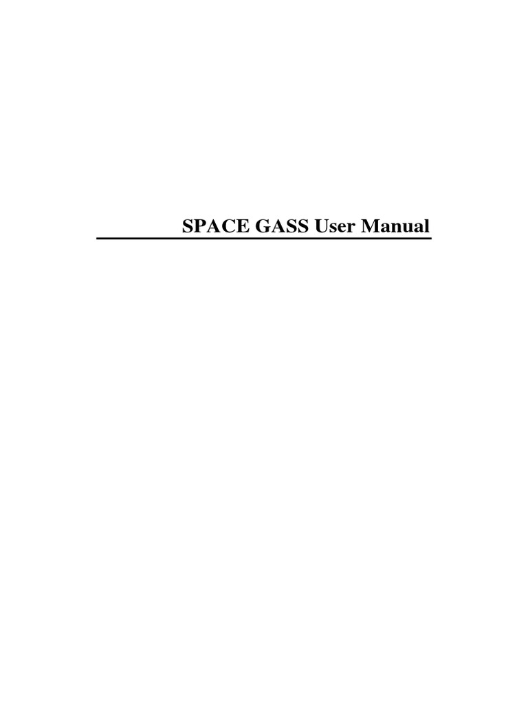 SPACE GASS 11.17 Help File | PDF | License | Copyright