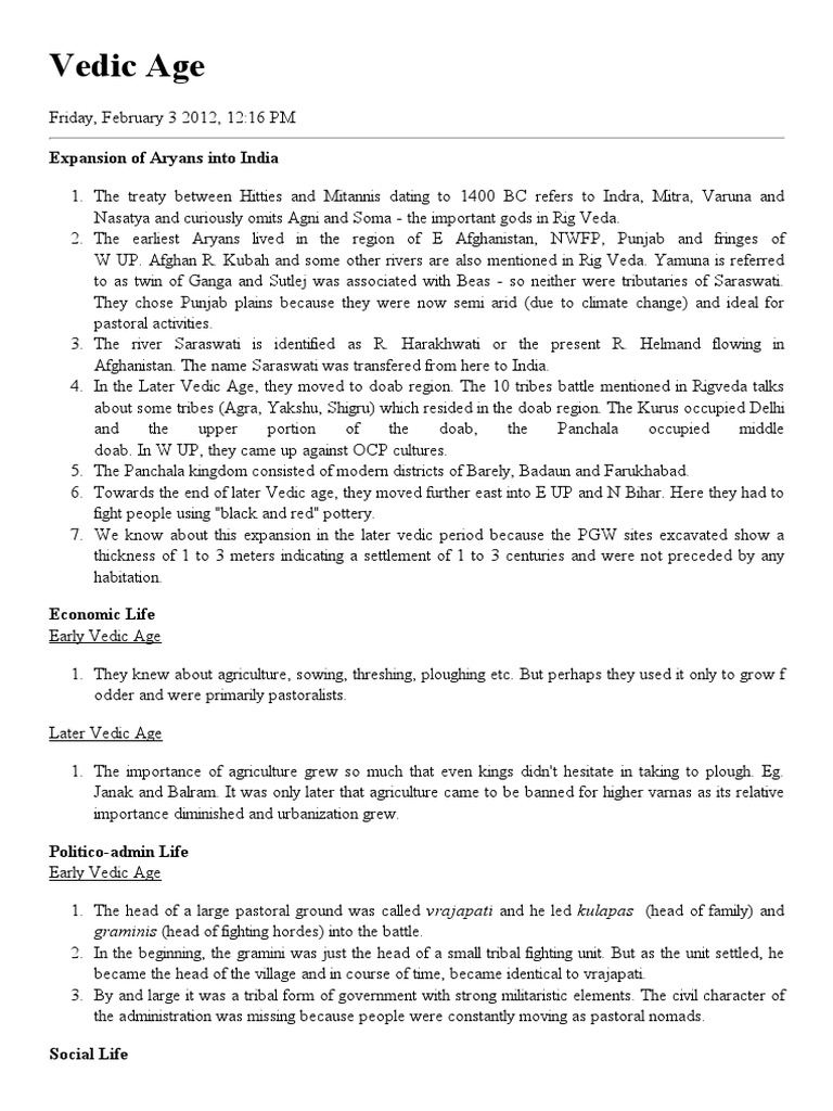 Vedic Age: Graminis (Head of Fighting Hordes) Into The Battle | PDF ...