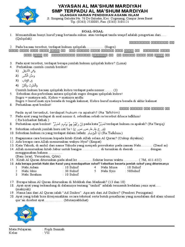 SOAL Rangking 1 | PDF