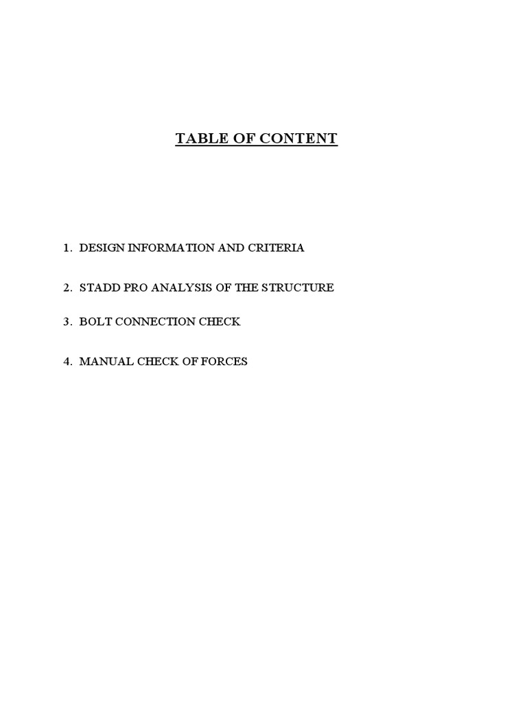 Table of Content: 1. Design Information and Criteria | PDF