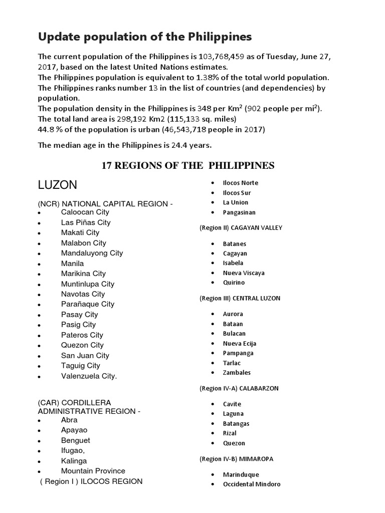 Ethnic Diversity and Population in the Philippines | PDF | Ethnicity ...
