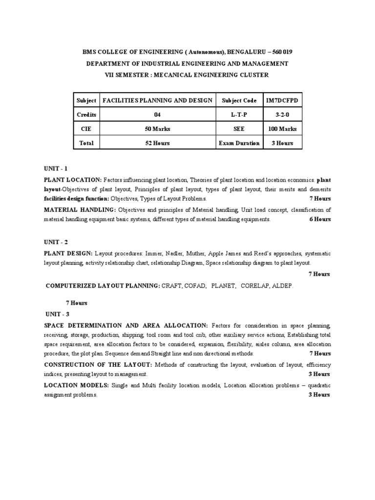 Facilities Planning and Design Overview | PDF | Warehouse | Design