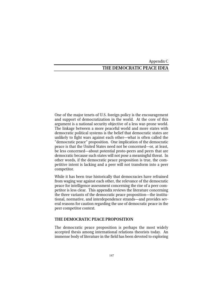 RAND - Democratic Peace Idea | PDF | Democracy | Political Ideologies