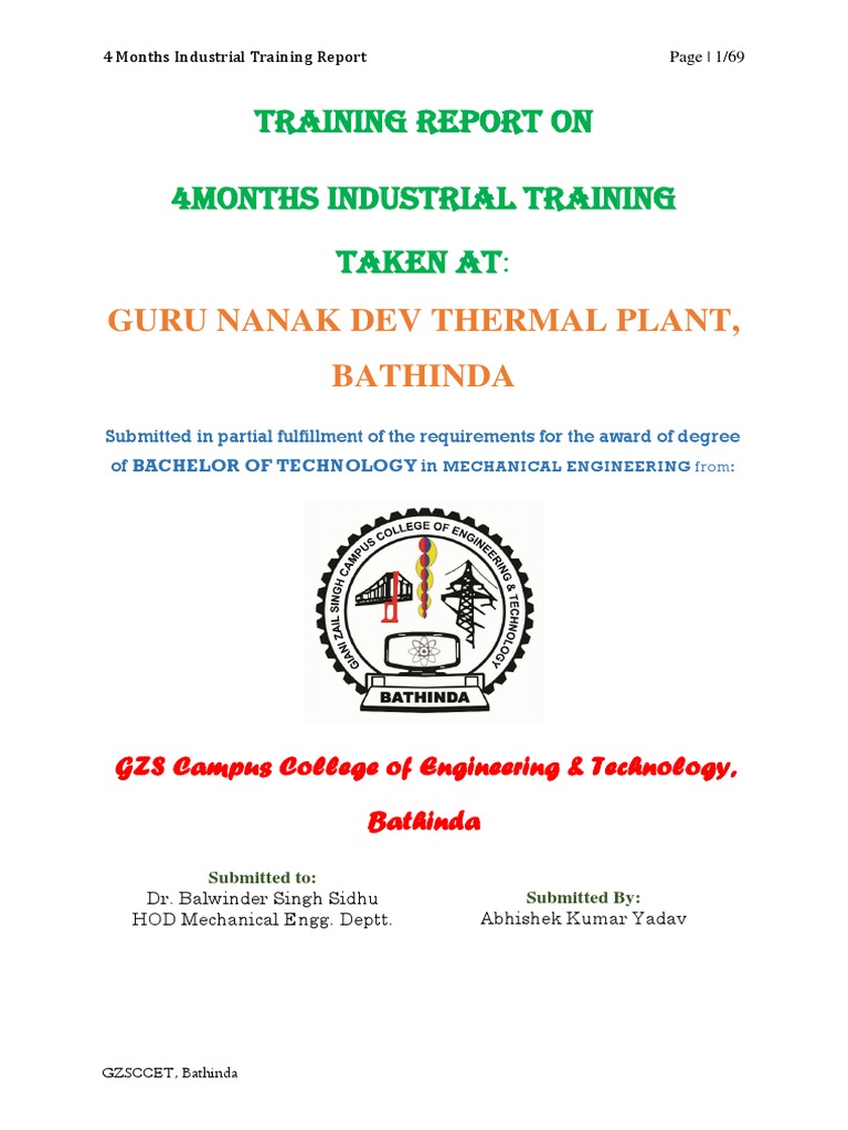 Industrial Training Report: GND Thermal Plant | PDF | Steam Engine | Boiler