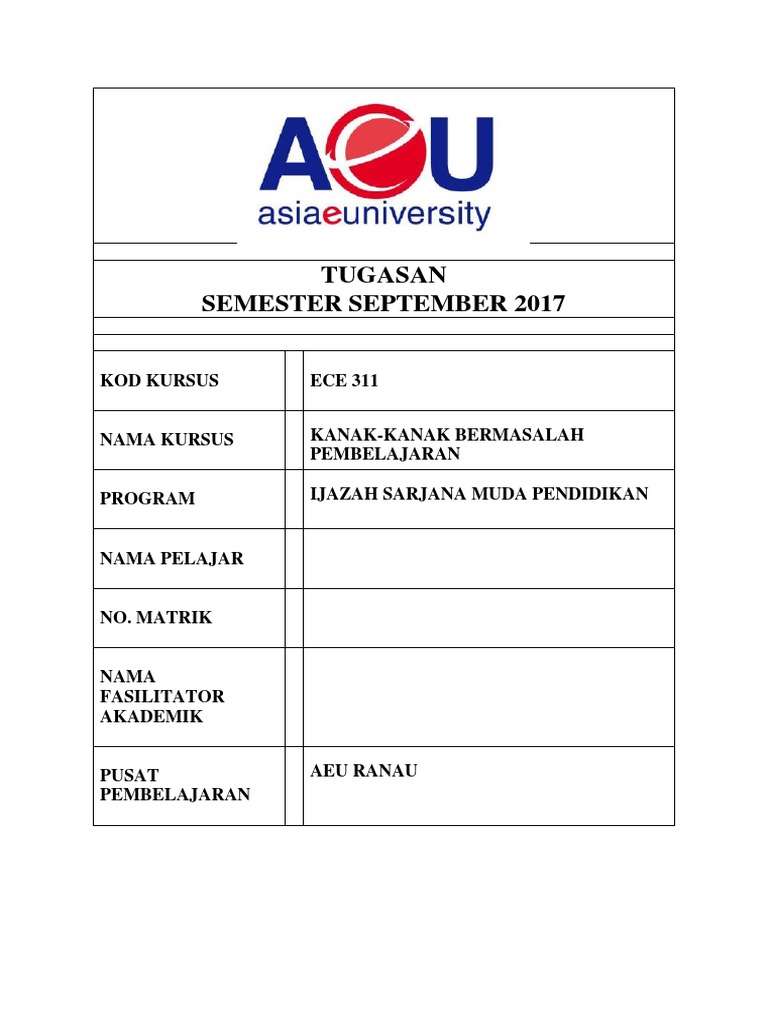 Disleksia dan Masalah Pembelajaran ECE 311 | PDF