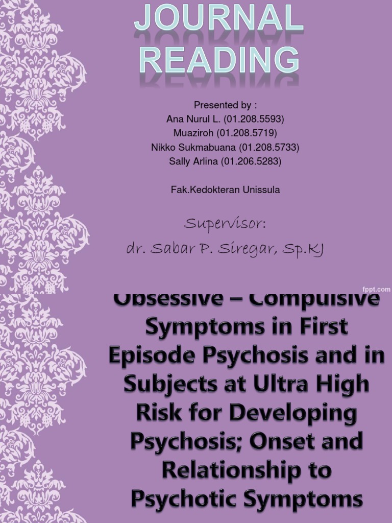 Journal Reading Psikiatri | PDF | Obsessive–Compulsive Disorder | Psychosis