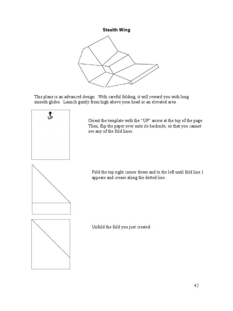 Paper Plane Stealth Wing | PDF | Flap (Aeronautics) | Teaching Mathematics