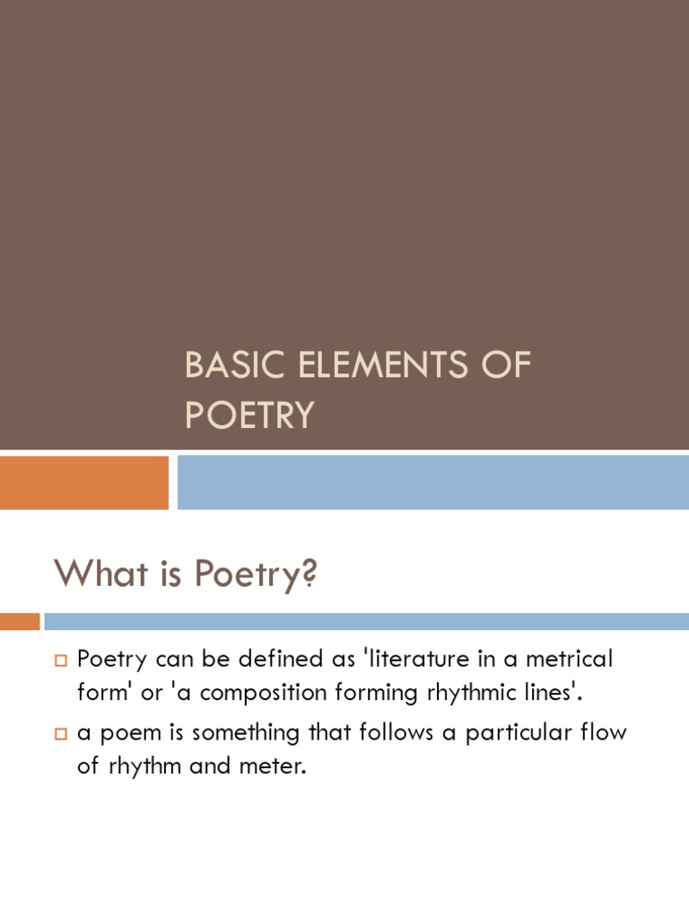 Key Elements of Poetry for Grade 7 | PDF | Metre (Poetry) | Poetry