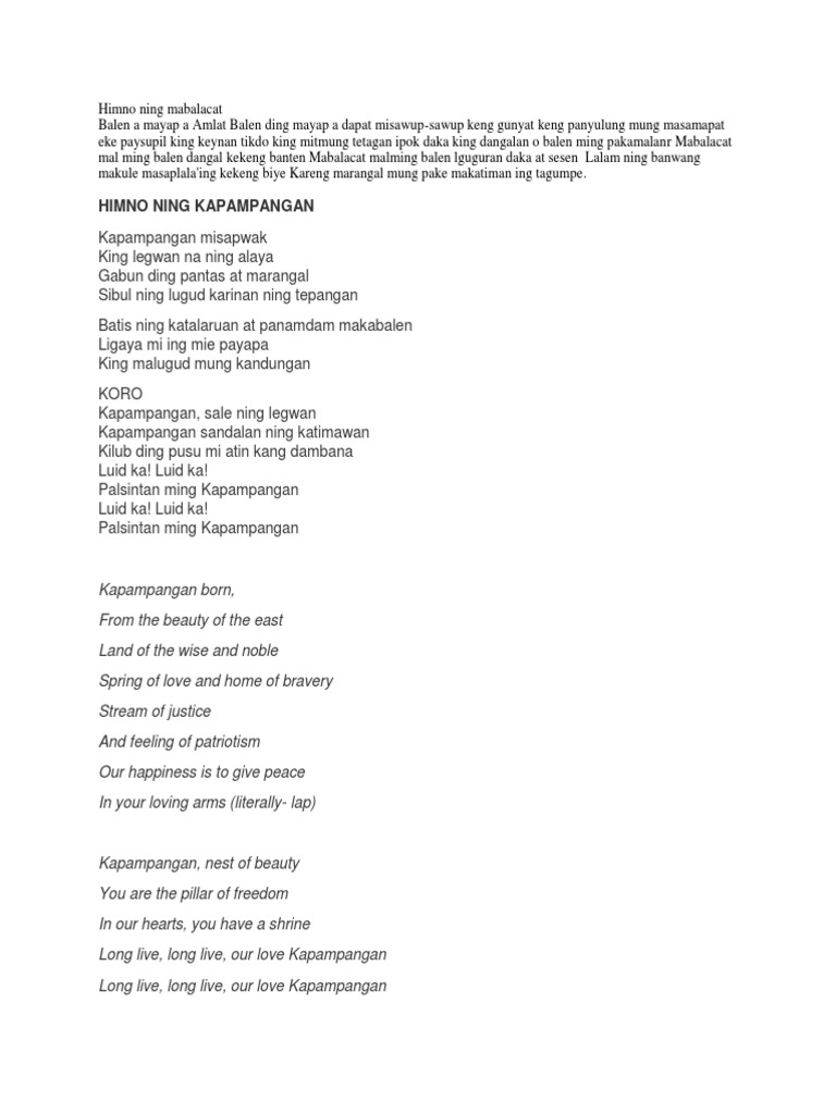 Himno Ning Mabalacat | PDF