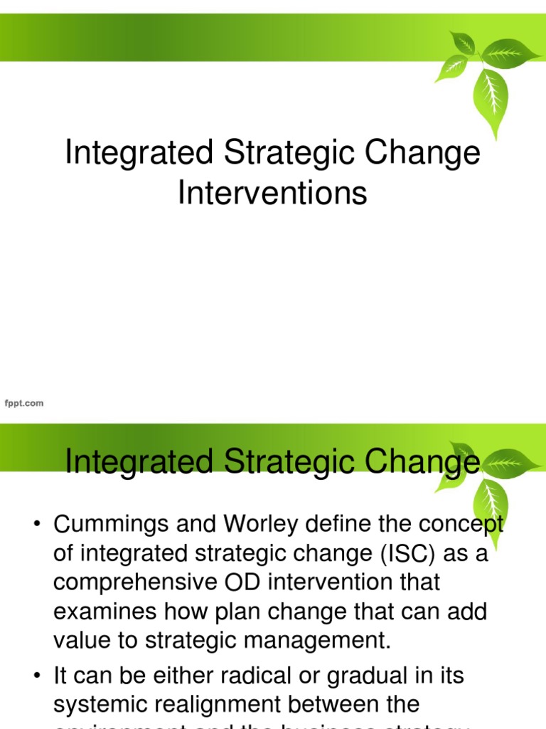 Integrated Strategic Change Interventions | Strategic Management ...