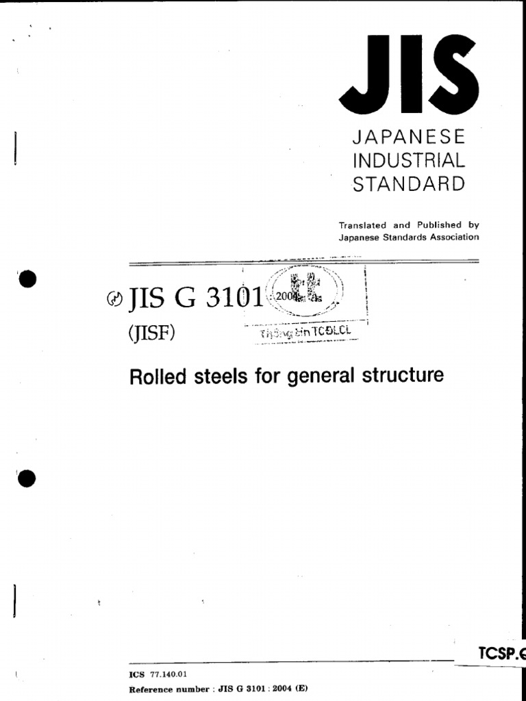 JIS G 3101-2004 Thep | PDF