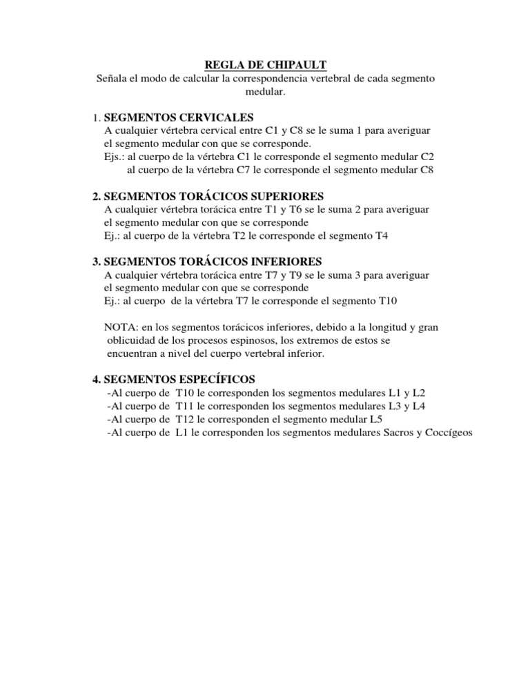 Regla Chipault Vertebra | PDF