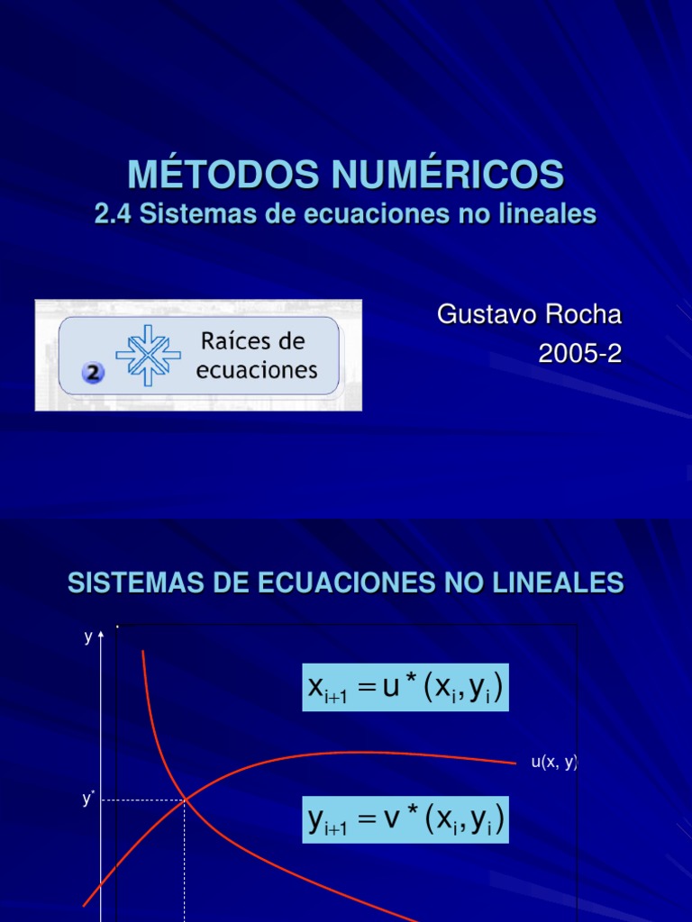 2.4 Sistemas de Ecuaciones No Lineales | PDF | Tangente | Sistema no lineal