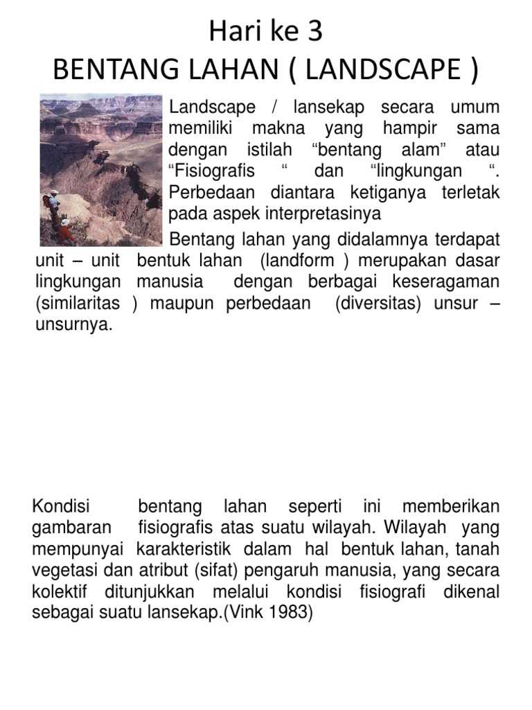 Hari Ke 3 Bentang Lahan (Landscape) | PDF