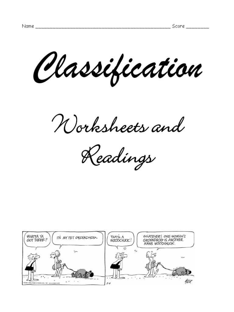 Classificationworkbook | PDF | Taxonomy (Biology) | Life