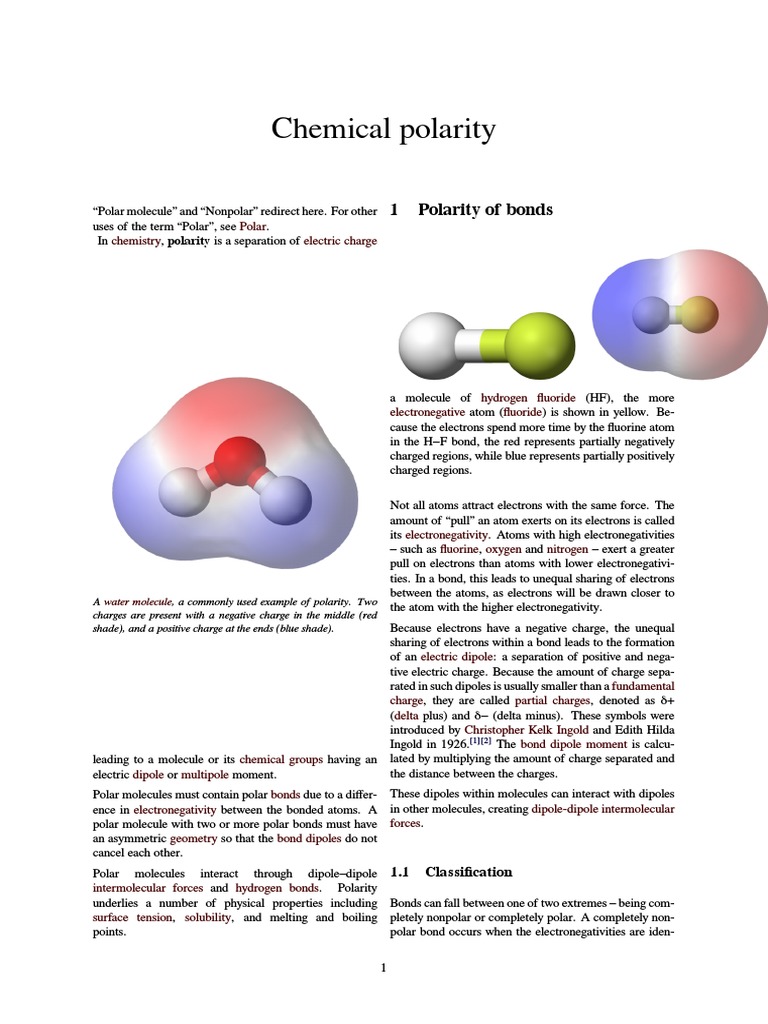 Chemical Polarity | Chemical Polarity | Chemical Bond