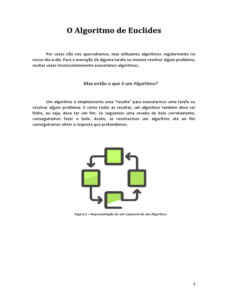 O Algoritmo de Euclides | PDF | Algoritmos | Algoritmos e estruturas de ...