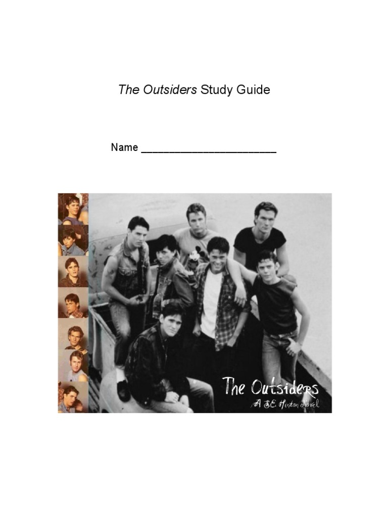 The Outsiders Study Guide | PDF