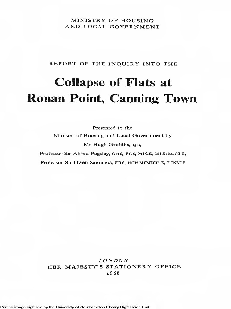 Collapse of Flats at Ronan Point, Canning Town | PDF | Tribunal | Witness